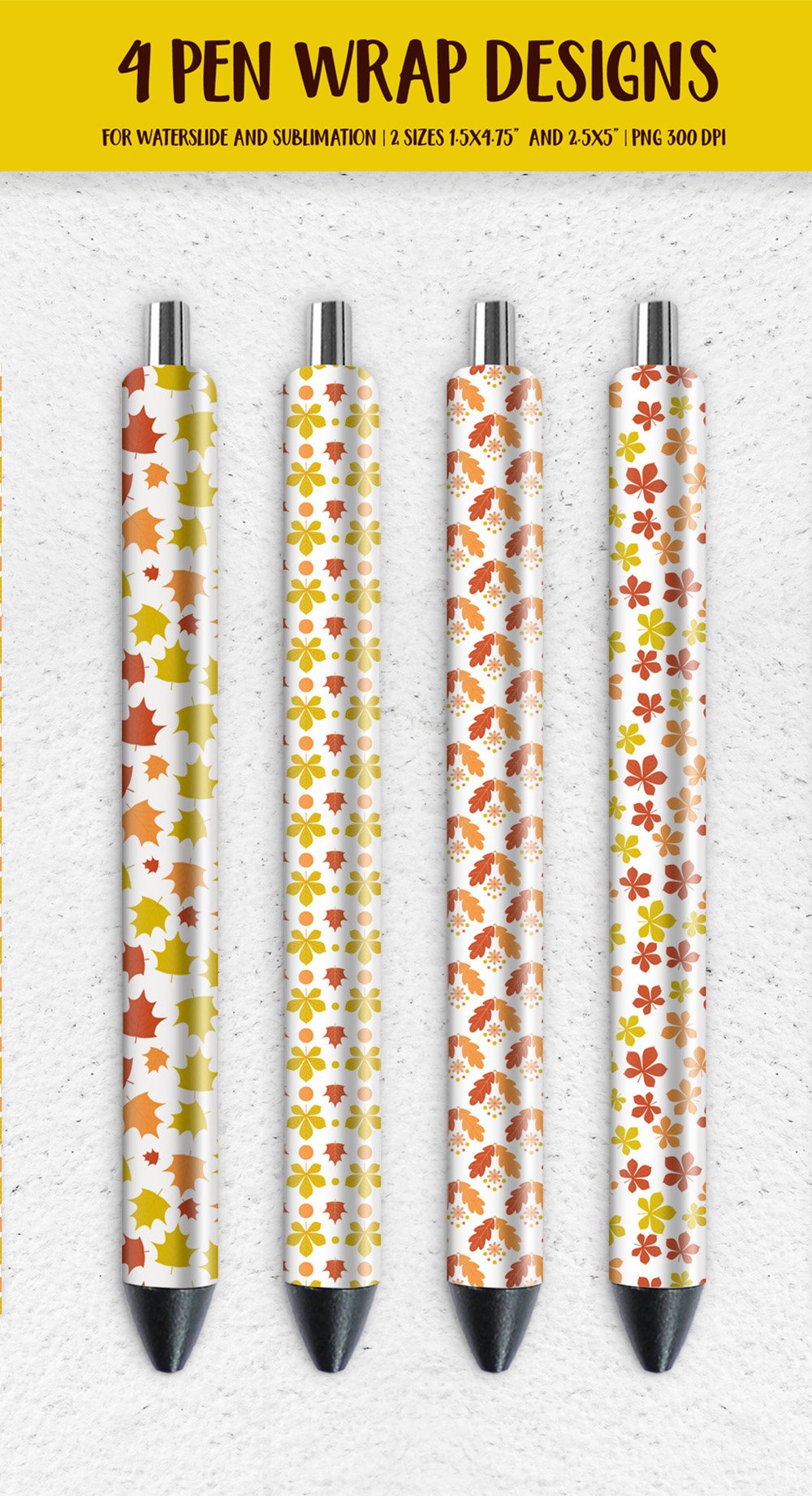 Autumn Leaves Pen Wrap Sublimation or Waterslide. (2265180)