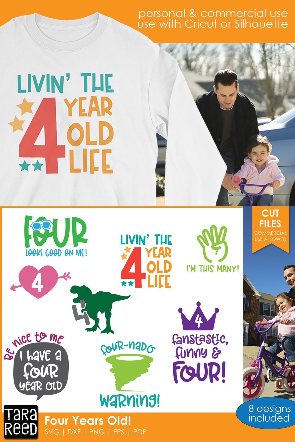 Four Year Old SVG bundle for Cricut and Silhouette