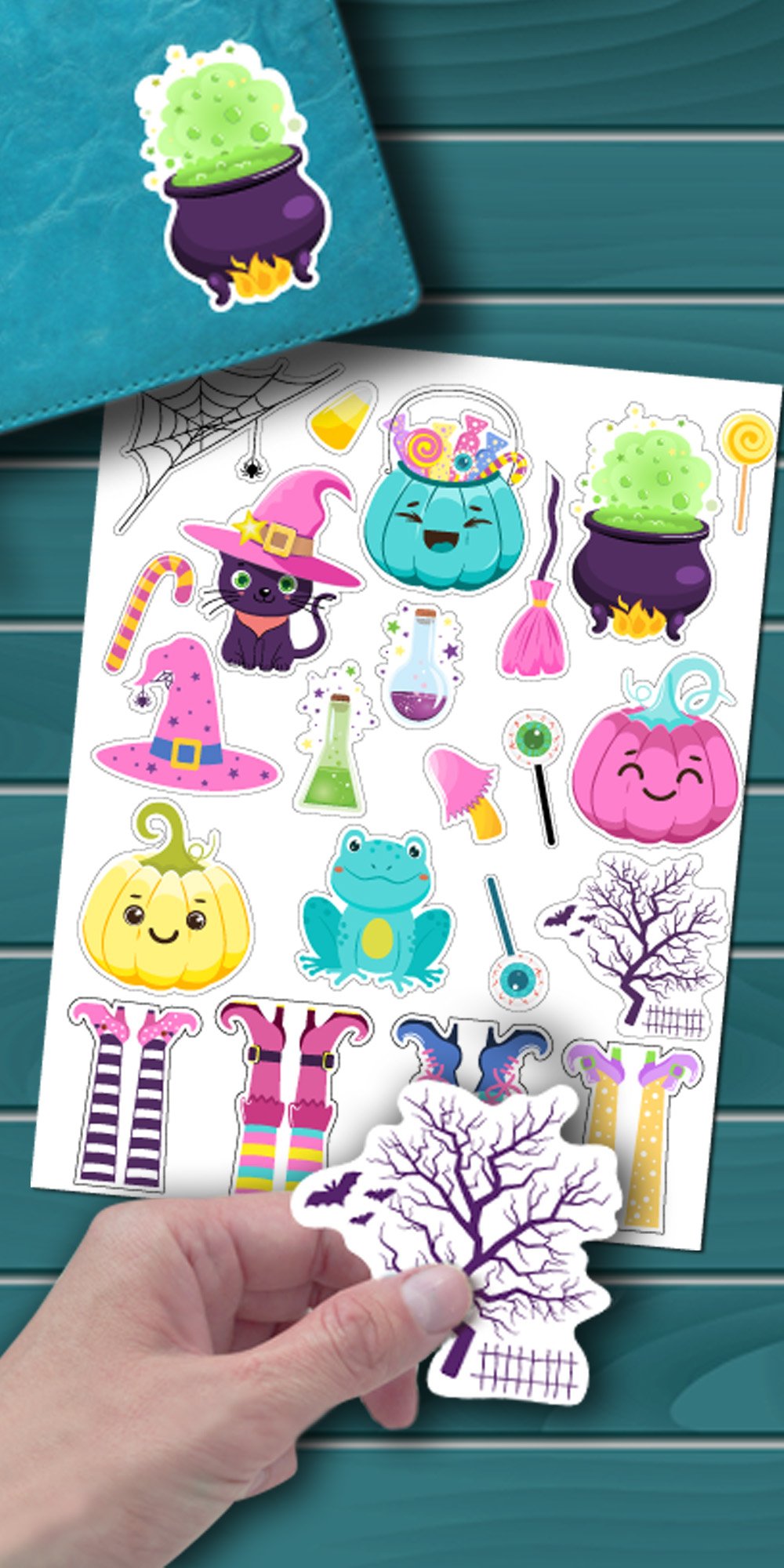 Halloween stickers design