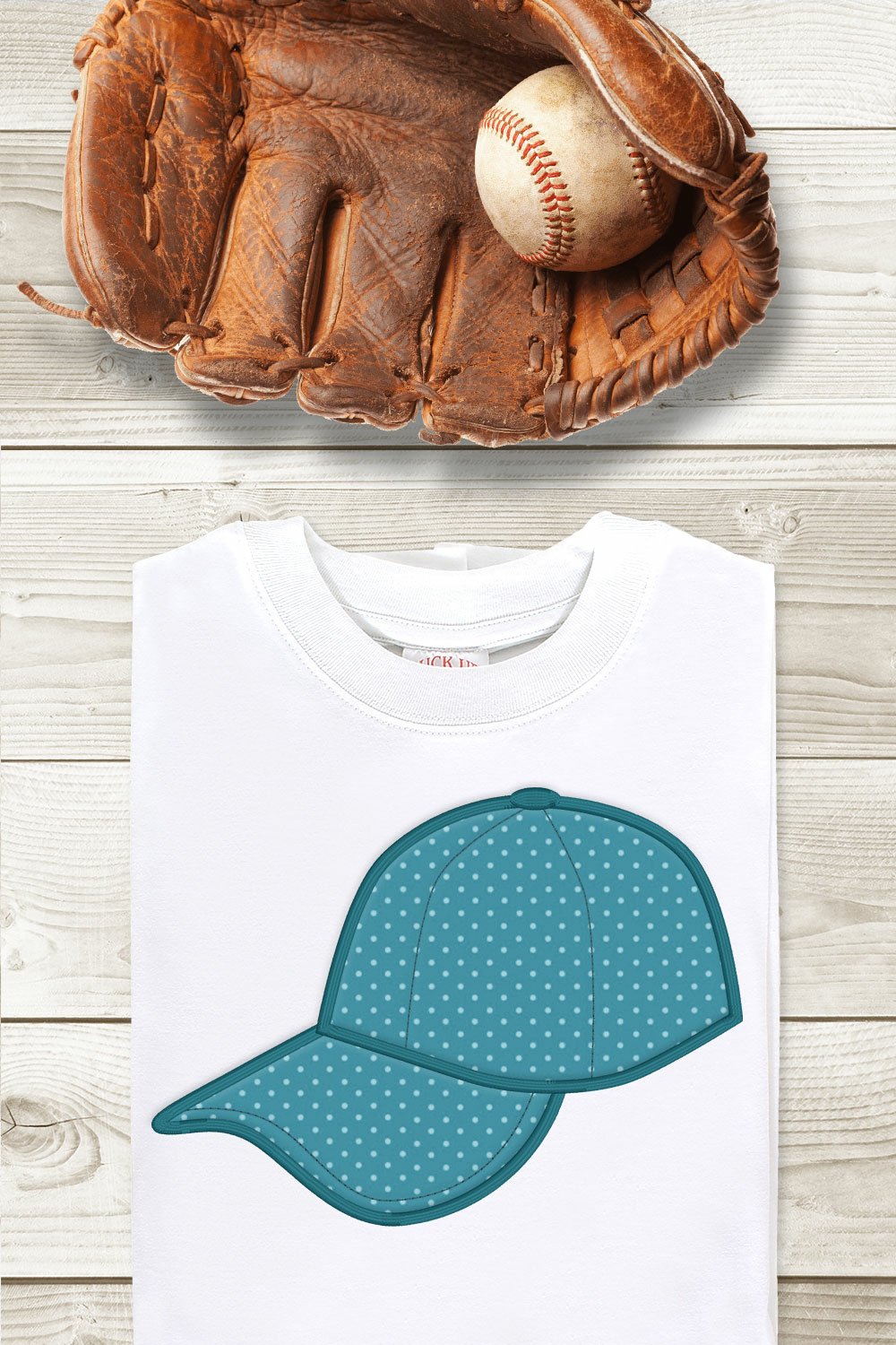 Angled Baseball Cap Applique Embroidery File