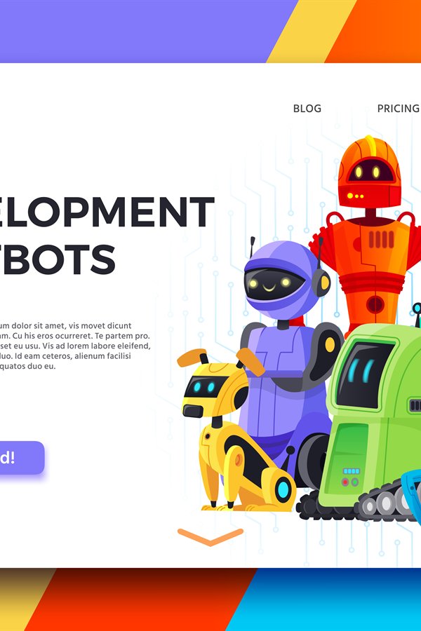 Chatbots development. Digital chatbot assistant, friendly ro
