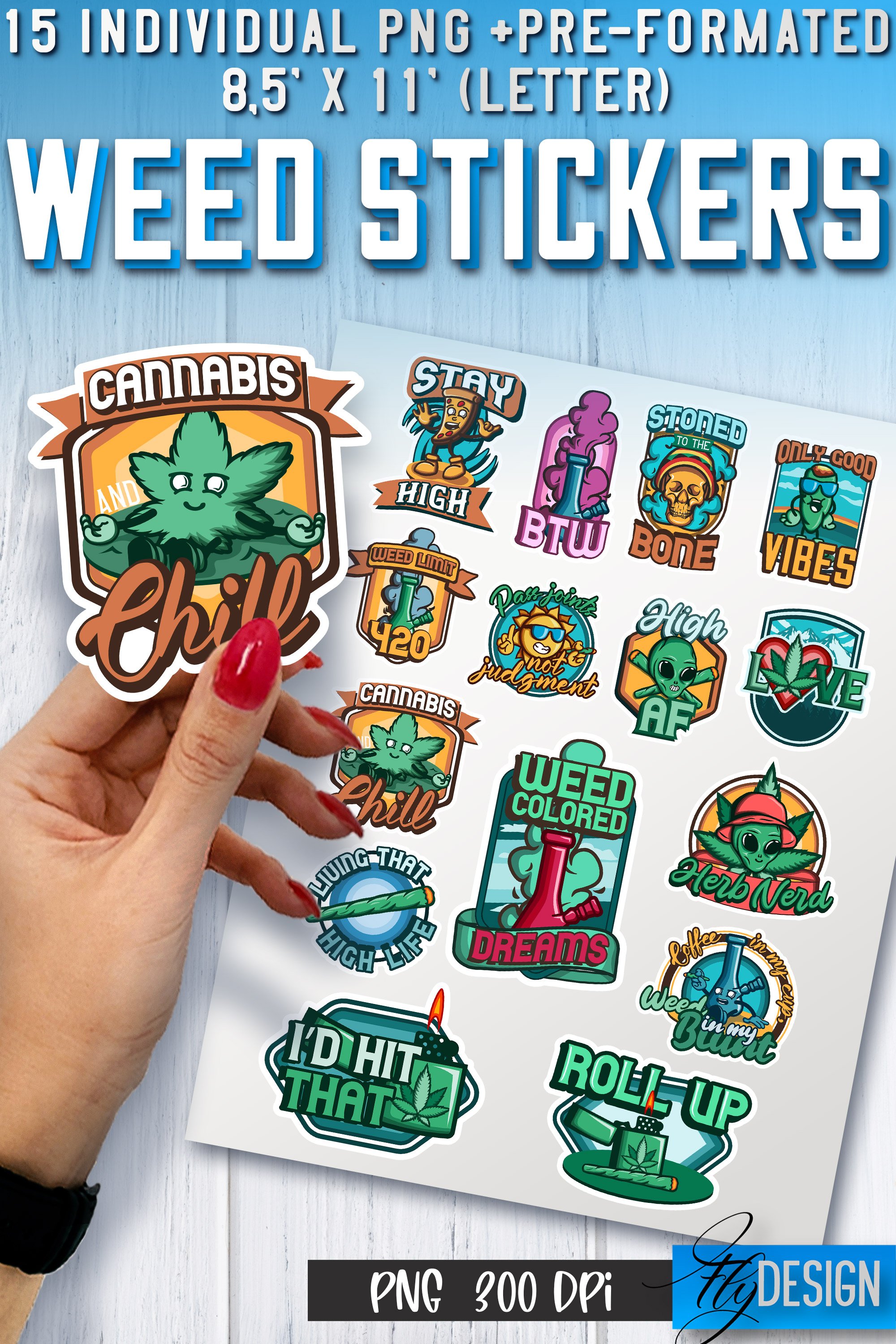 Weed Stickers | Marijuana PNG | Cannabis stickers (1889682)