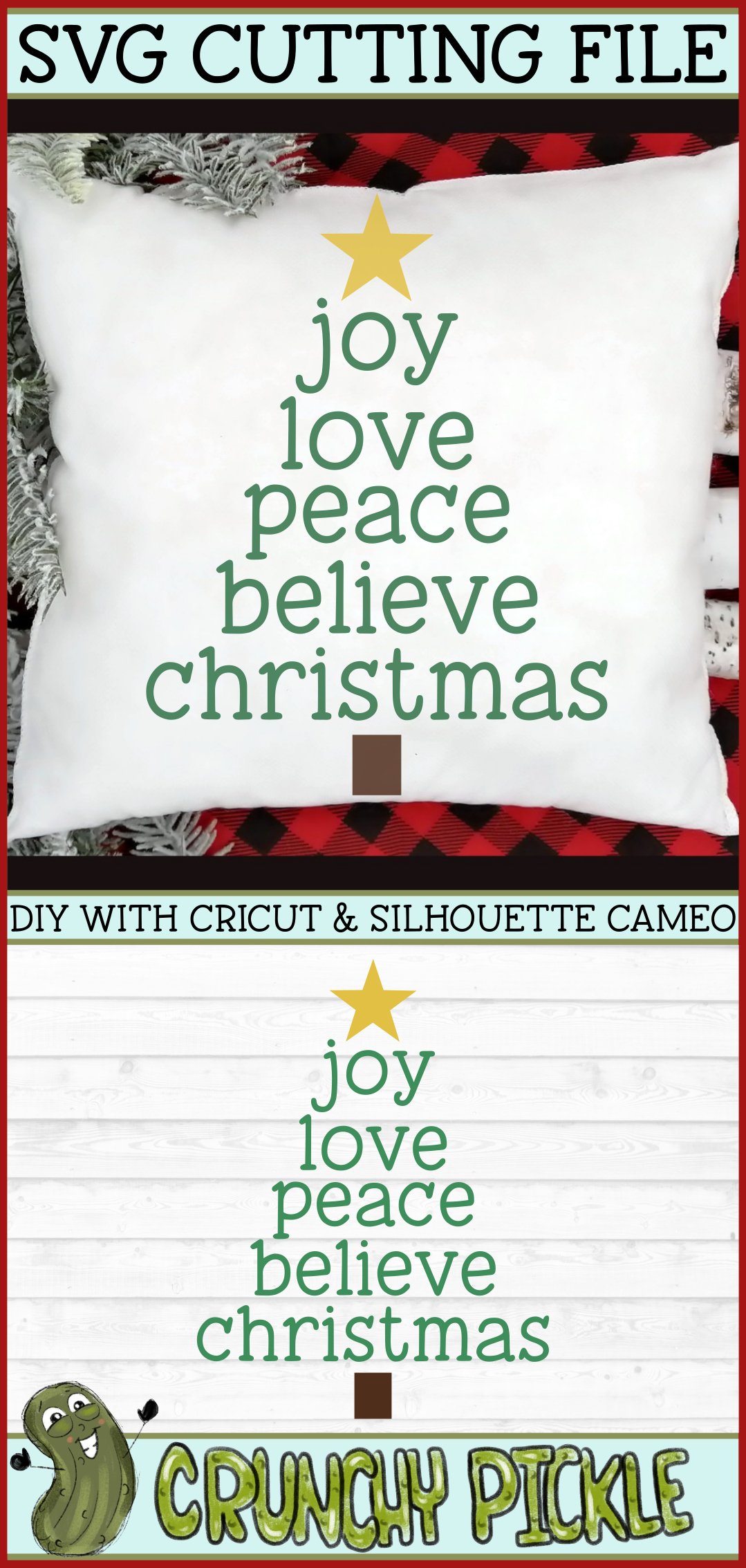 Christmas Word Tree SVG File