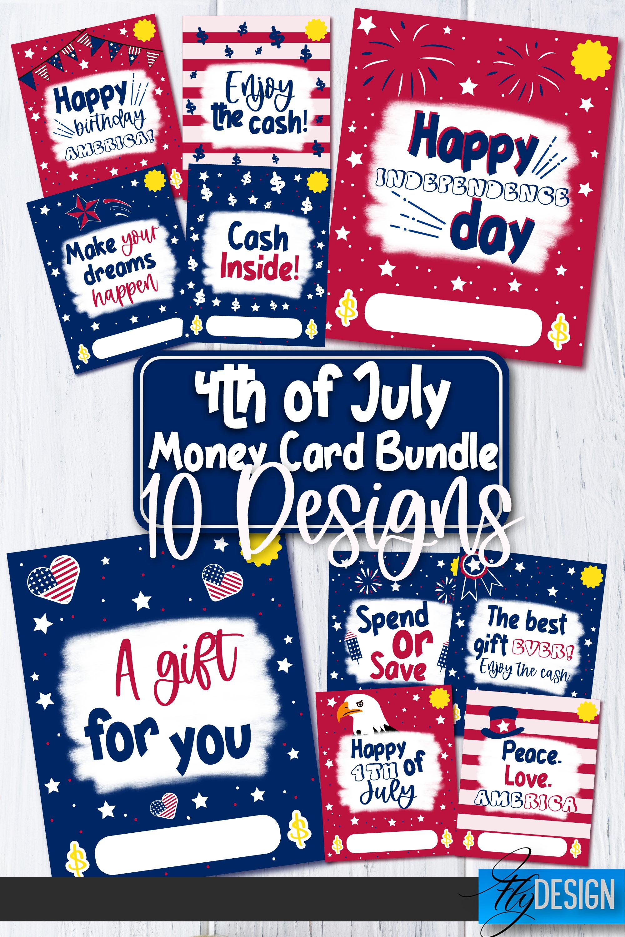 Patriotic Money Card PNG | Money Holder Printable