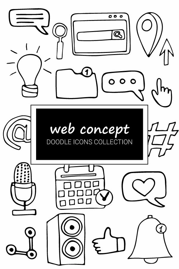 Doodle web icons collection (1422188)