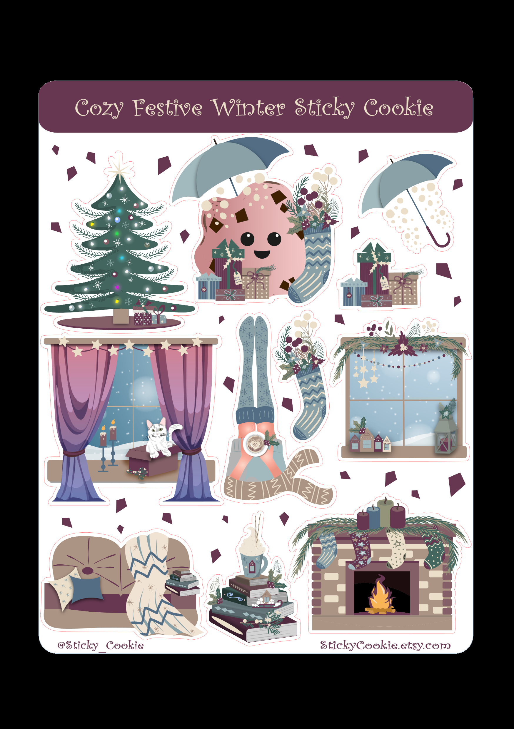 Digital Cozy Festive Winter Clipart