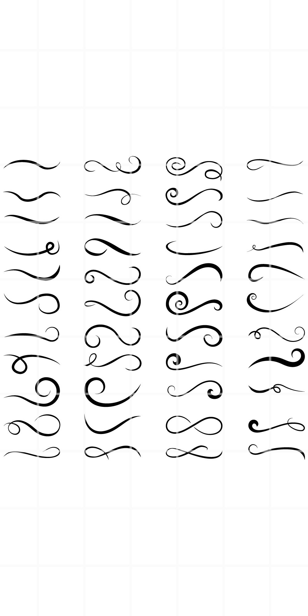Swishes svg. Swashes png. Swoops cut file, clipart.