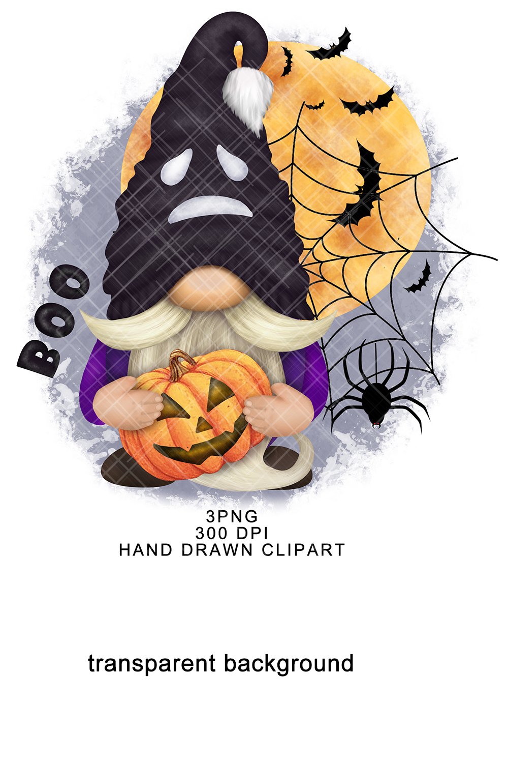 Halloween Gnome Clipart / Fall Graphics Sublimation
