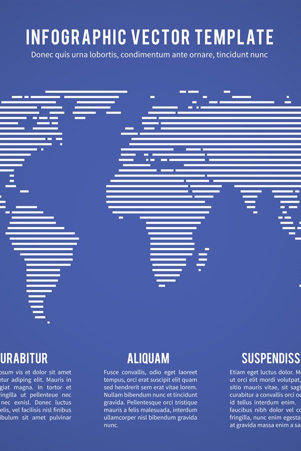 Abstract world map with horizontal line texture vector templ