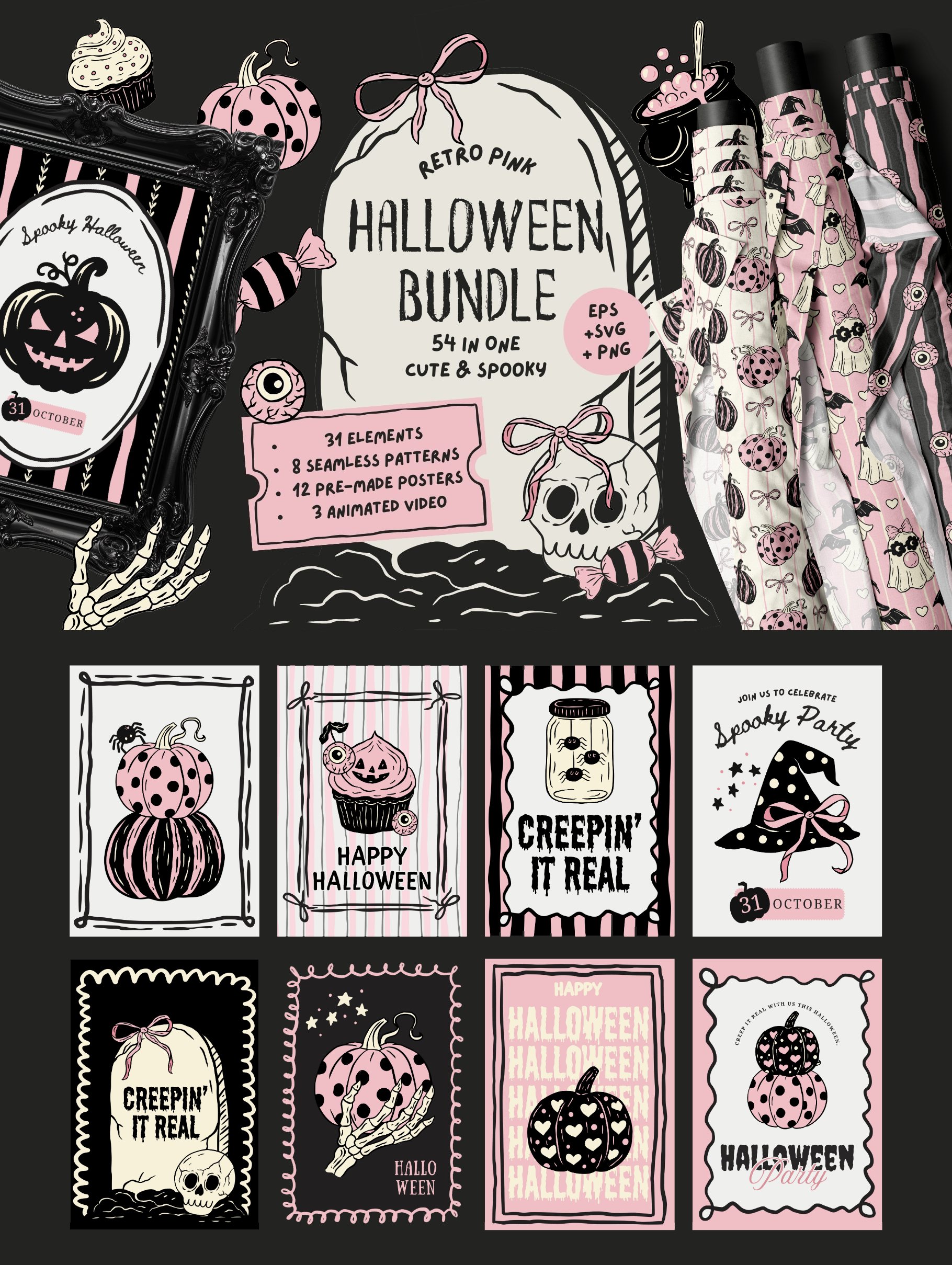 Retro Halloween Bundle - Cute & Spooky