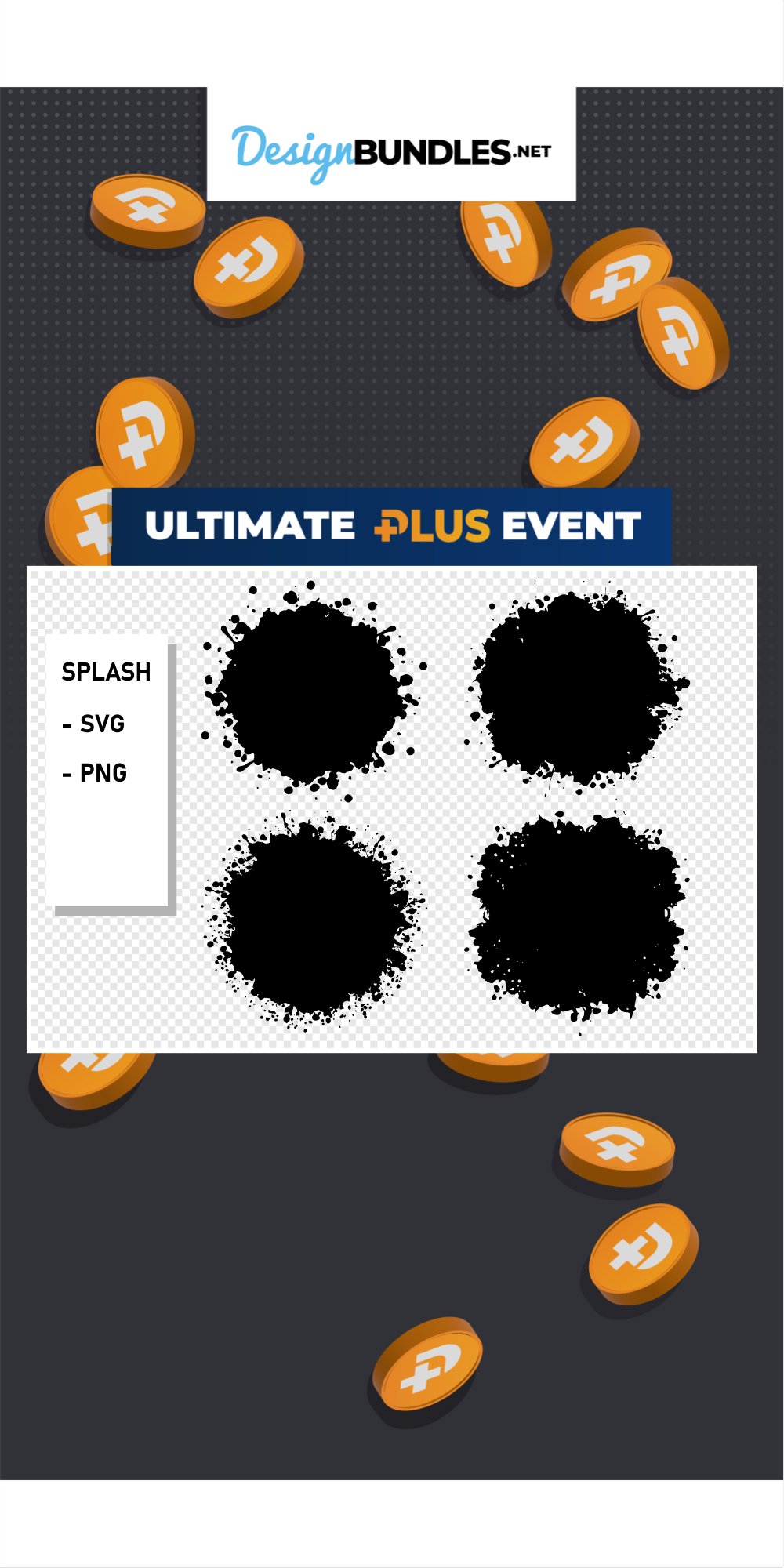 Round Paint Splatter SVG, Water Splash SVG, Splashes SVG,