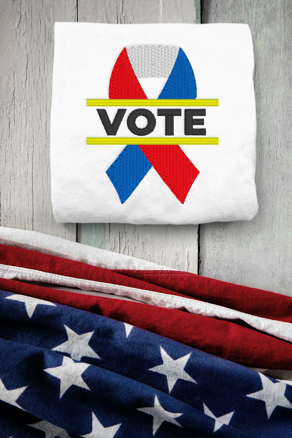 Vote Ribbon Mini Embroidery File