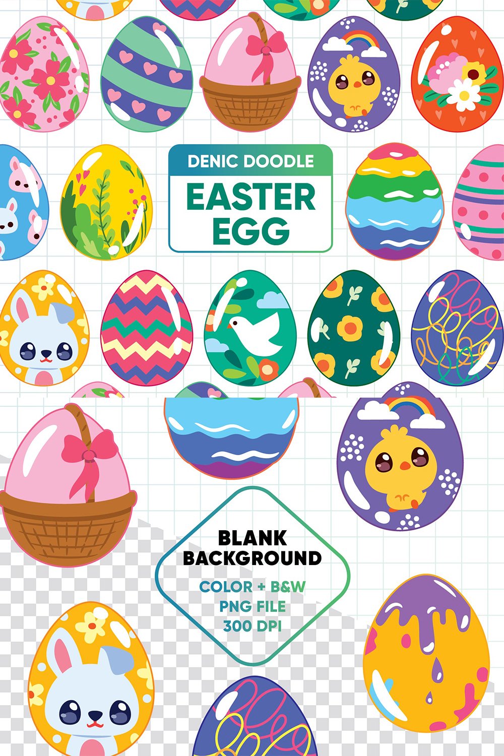 Cute Easter Egg Clipart - Adorable and Colorful Holiday