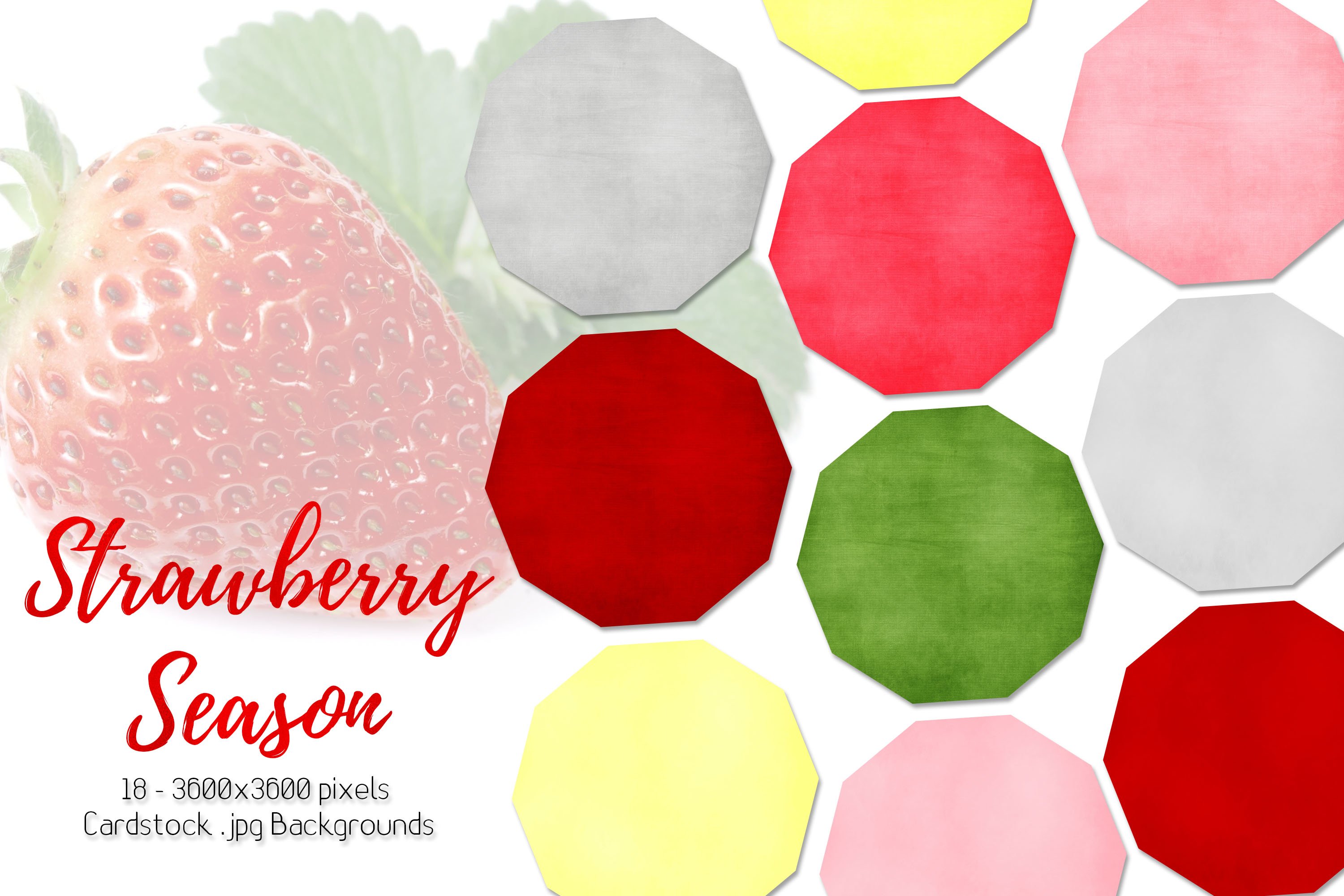 Strawberry Season Texture Digital Paper