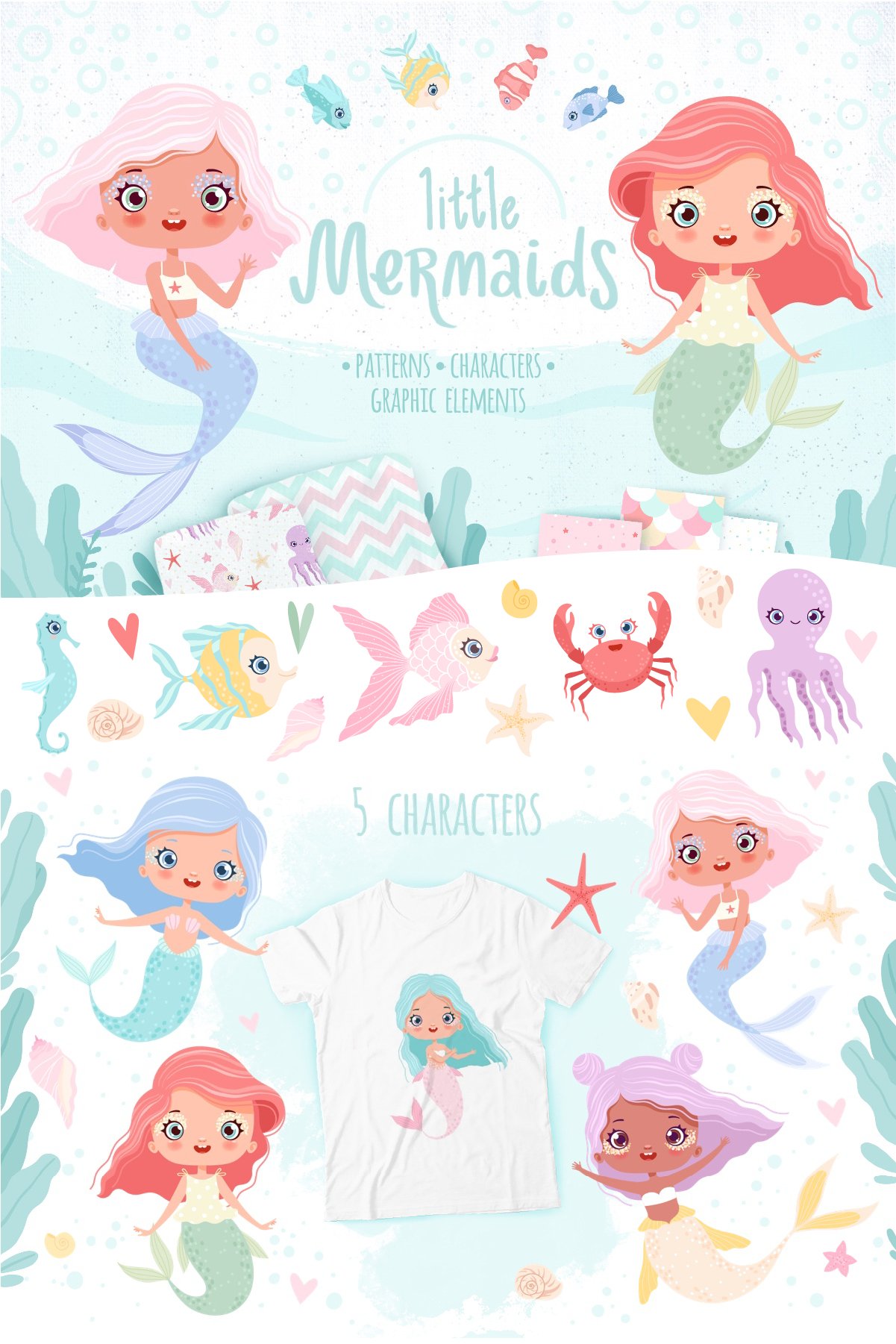 Little Mermaids Clipart