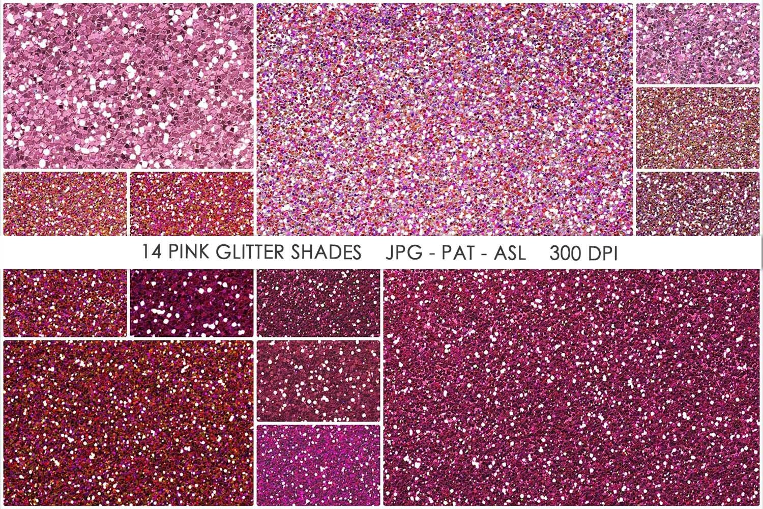 14 Pink Glitter Shades - JPG-PAT-ASL
