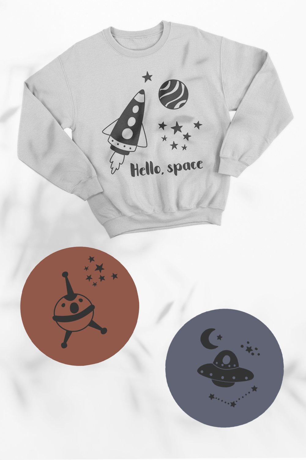Cute little space clipart set Rocket svg Planet svg