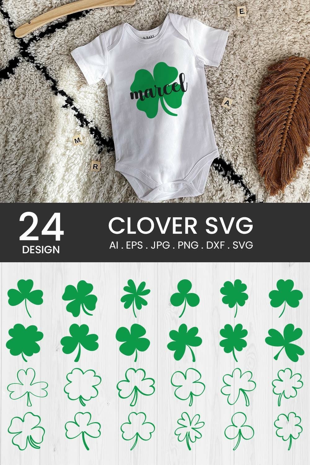 Clover Svg with 24 Variations