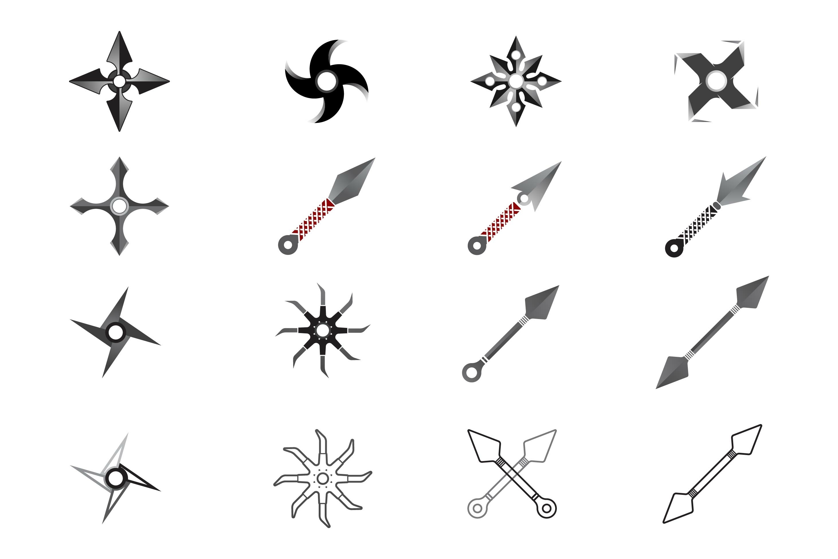 Ninja weapon logo and symbol icon vector (1356543)