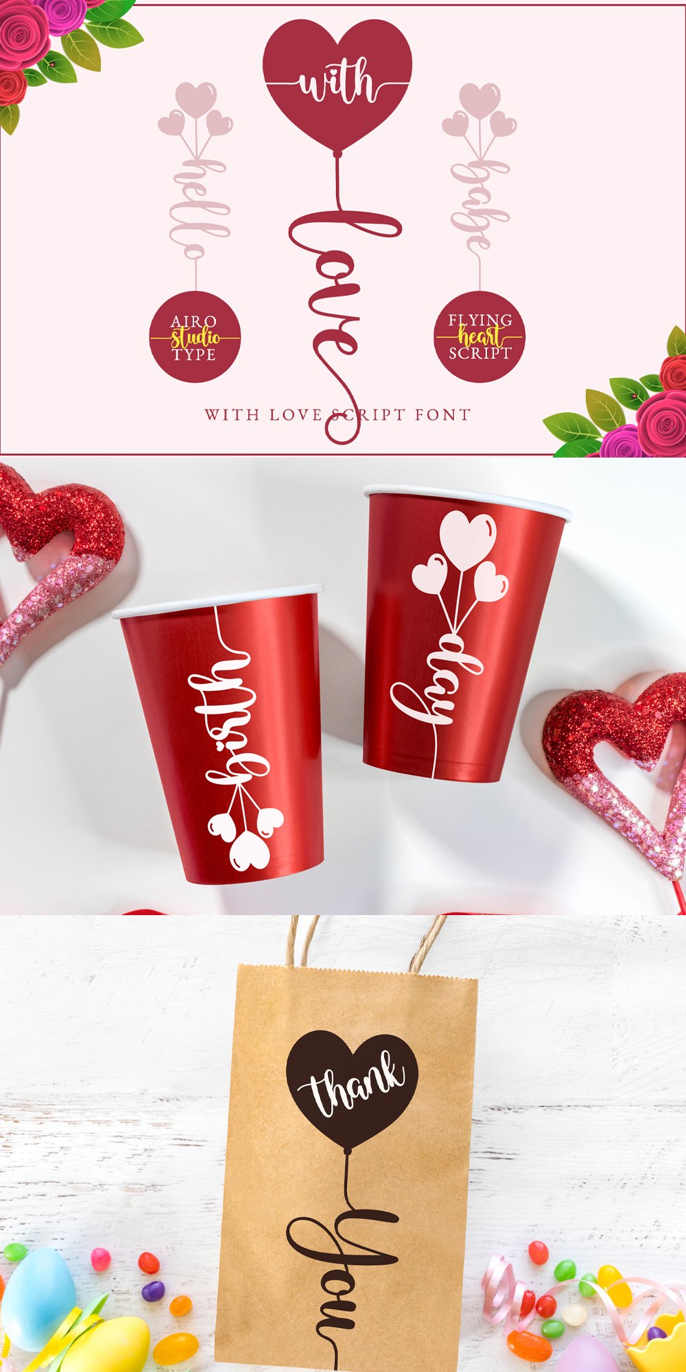 With Love - Lovely Heart Script Font