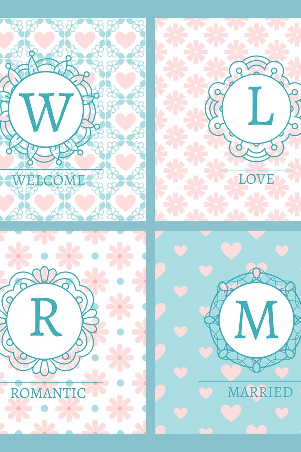 Cute and chic pink cards