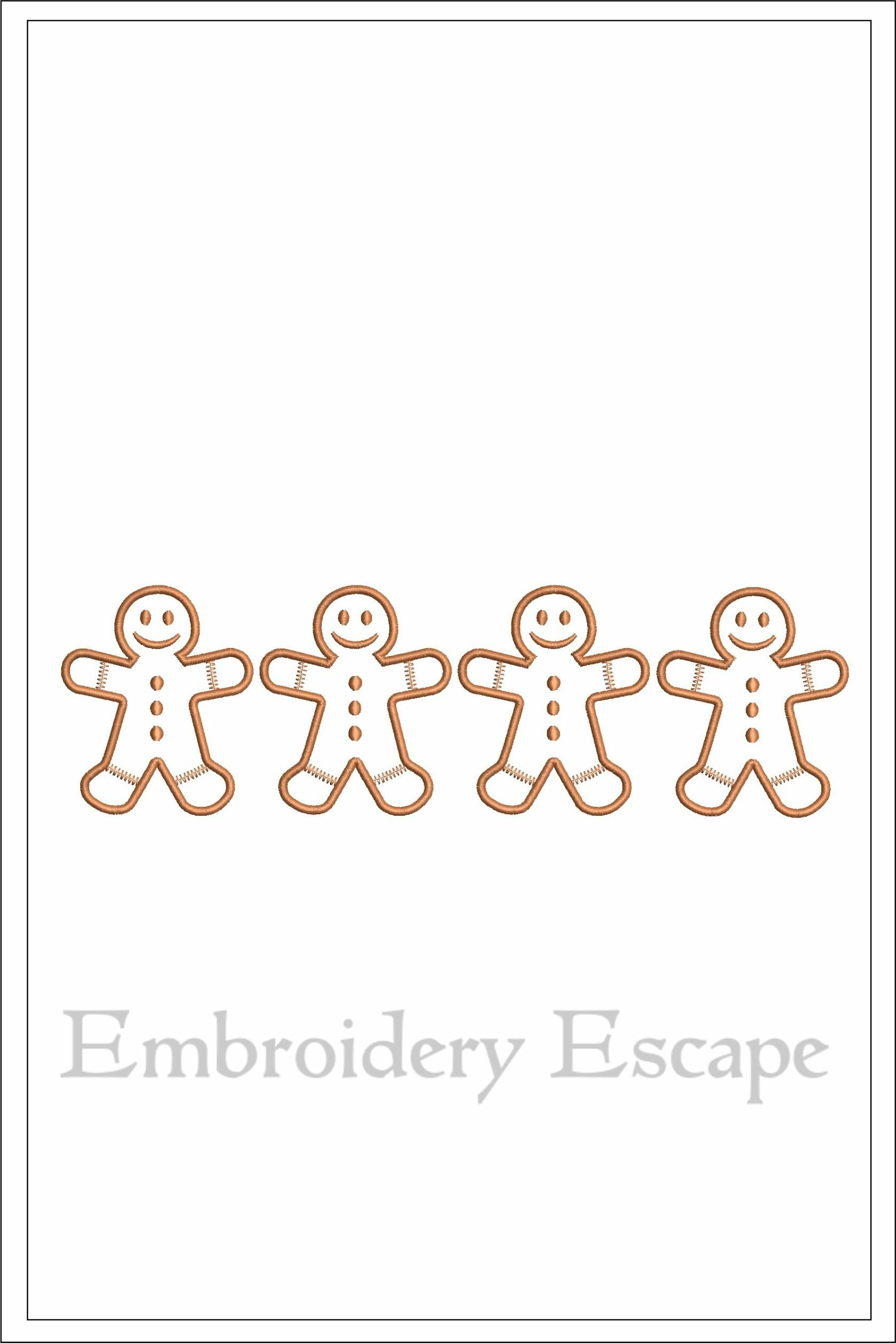 Gingerbread Cookie Embroidery Design (4709907)
