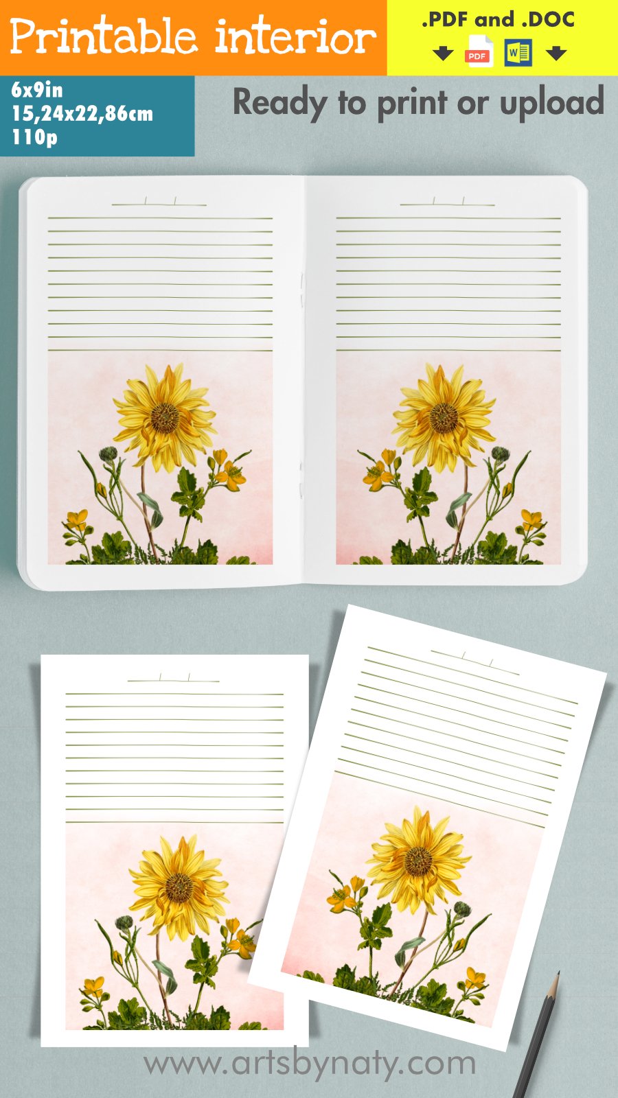 Sunflower journal for One good thing a day.