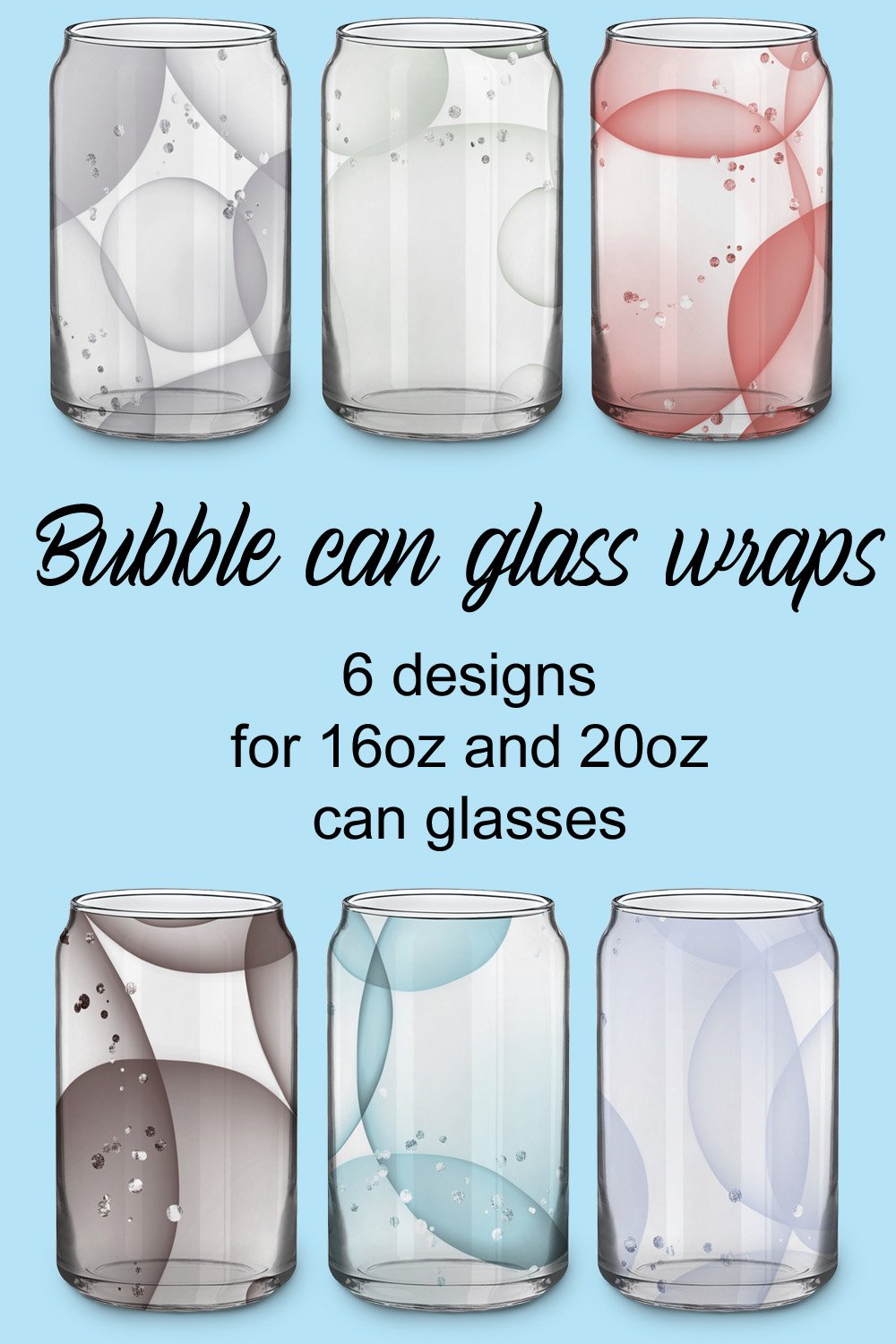 Bubble can glass wraps