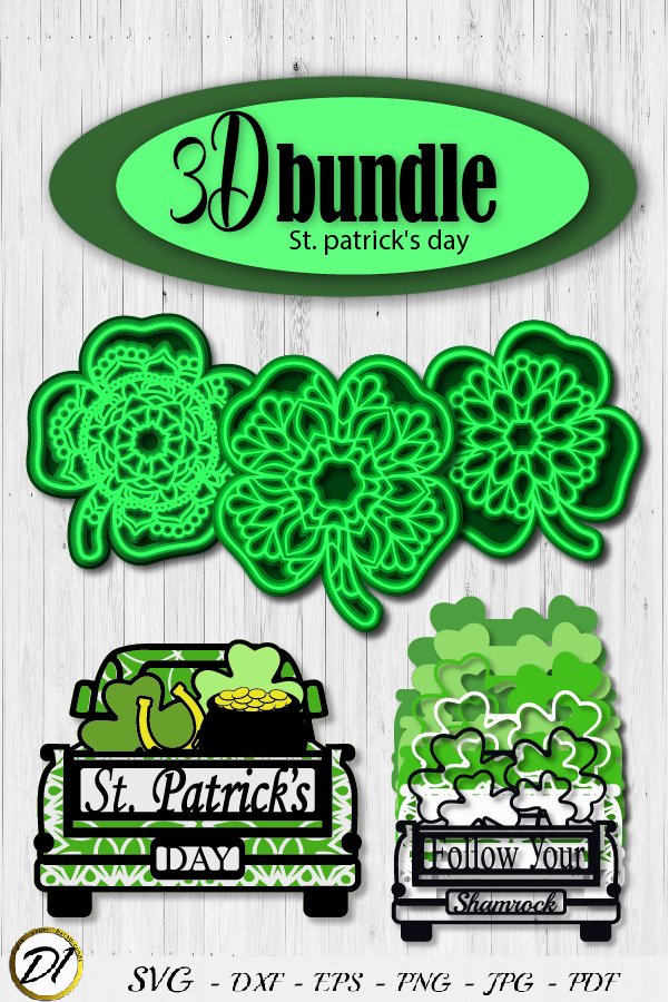 3d layered bundle St patricks day. St. patrick's day Bundle.