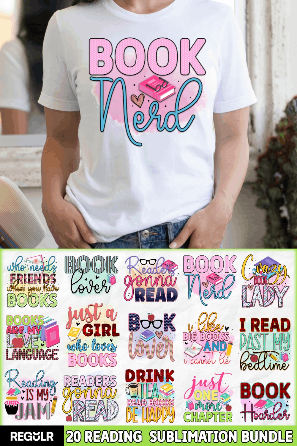 Reading Sublimation Bundle, Book Sublimation Bundle