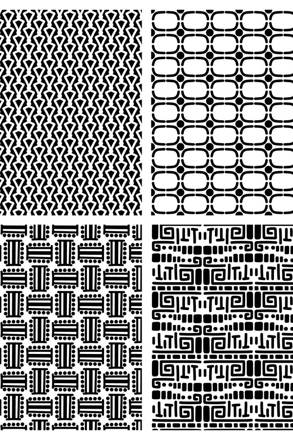 Tribal fashion primitive seamless patterns