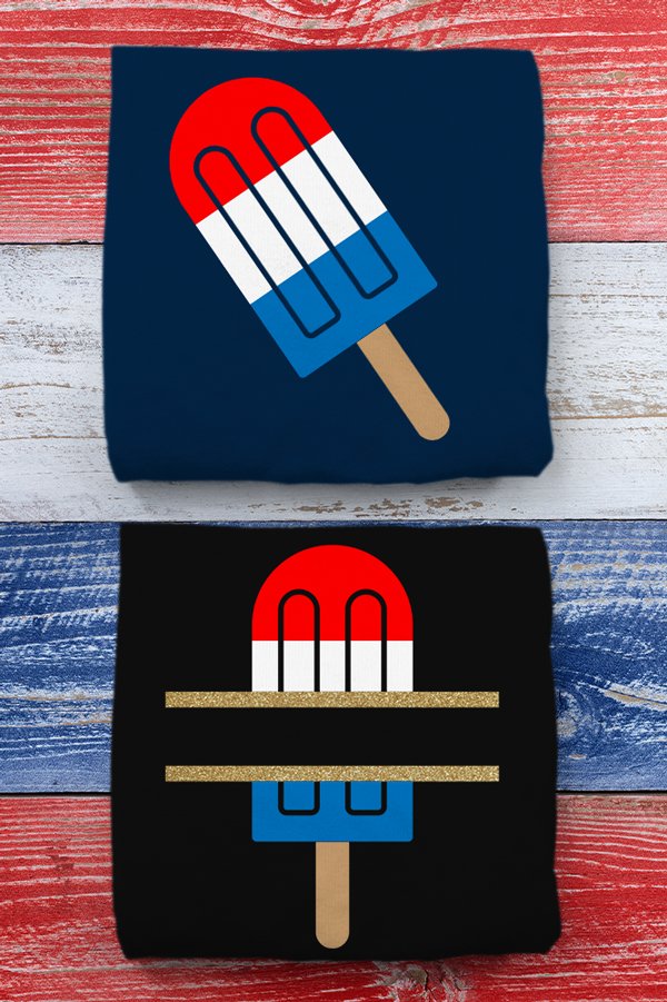 Patriotic Popsicle and Split SVG File