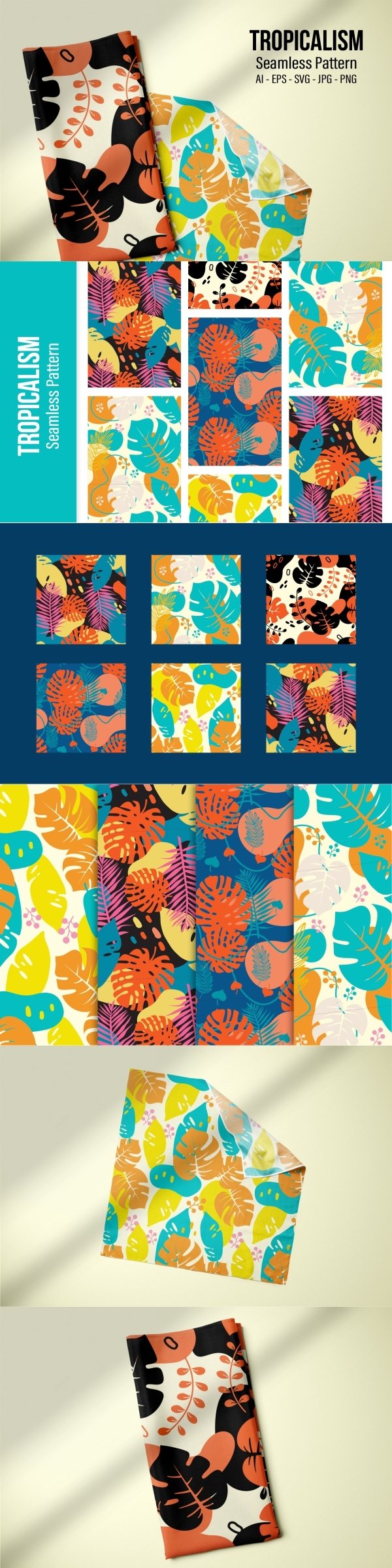 Tropicalism - 5 Tropical Seamless Pattern