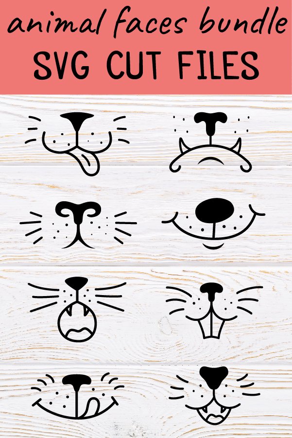 Animal face mask svg, face mask bundle kids, mask (1003668)