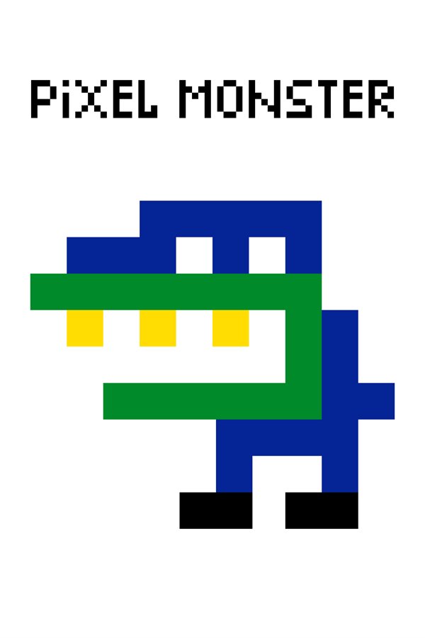 Game retro pixel dinosaur monster