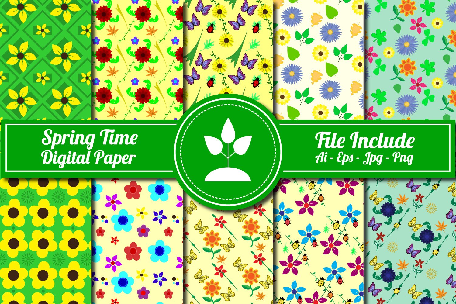 Spring Time Digital Paper