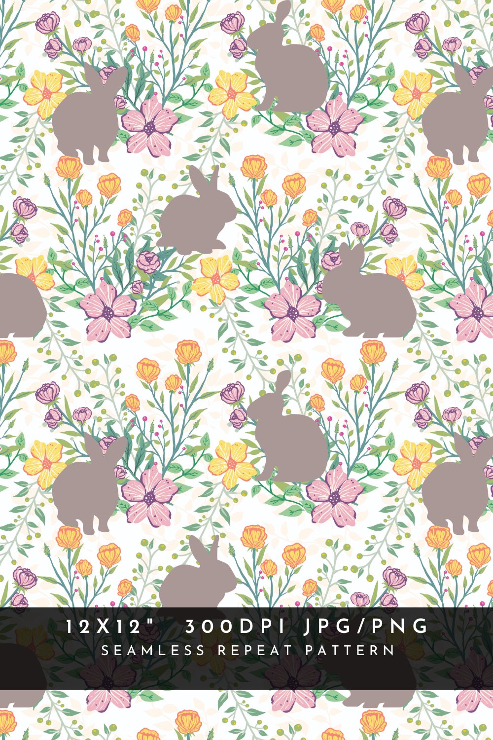Easter Bunny Seamless Pattern Digital Paper (2414032)