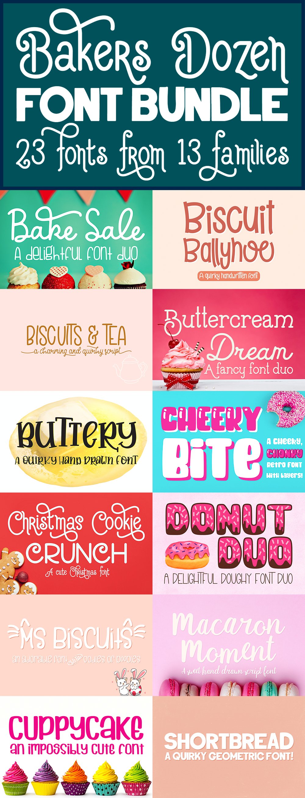 Bakers Dozen Font Bundle