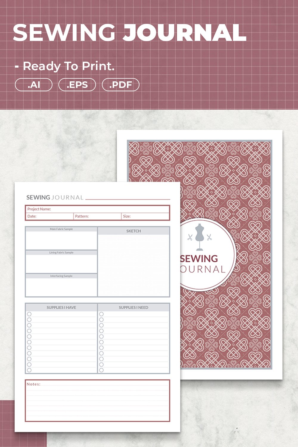 Sewing Journal | Printable Template