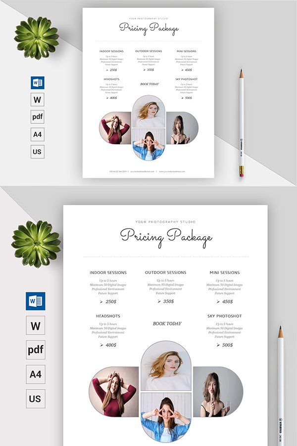 Photography Pricing Package