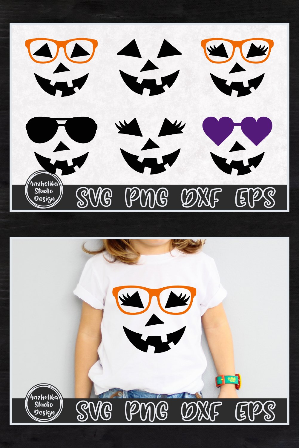 Halloween Pumpkin Faces SVG | Jack-O-Lantern SVG | Ghost SVG