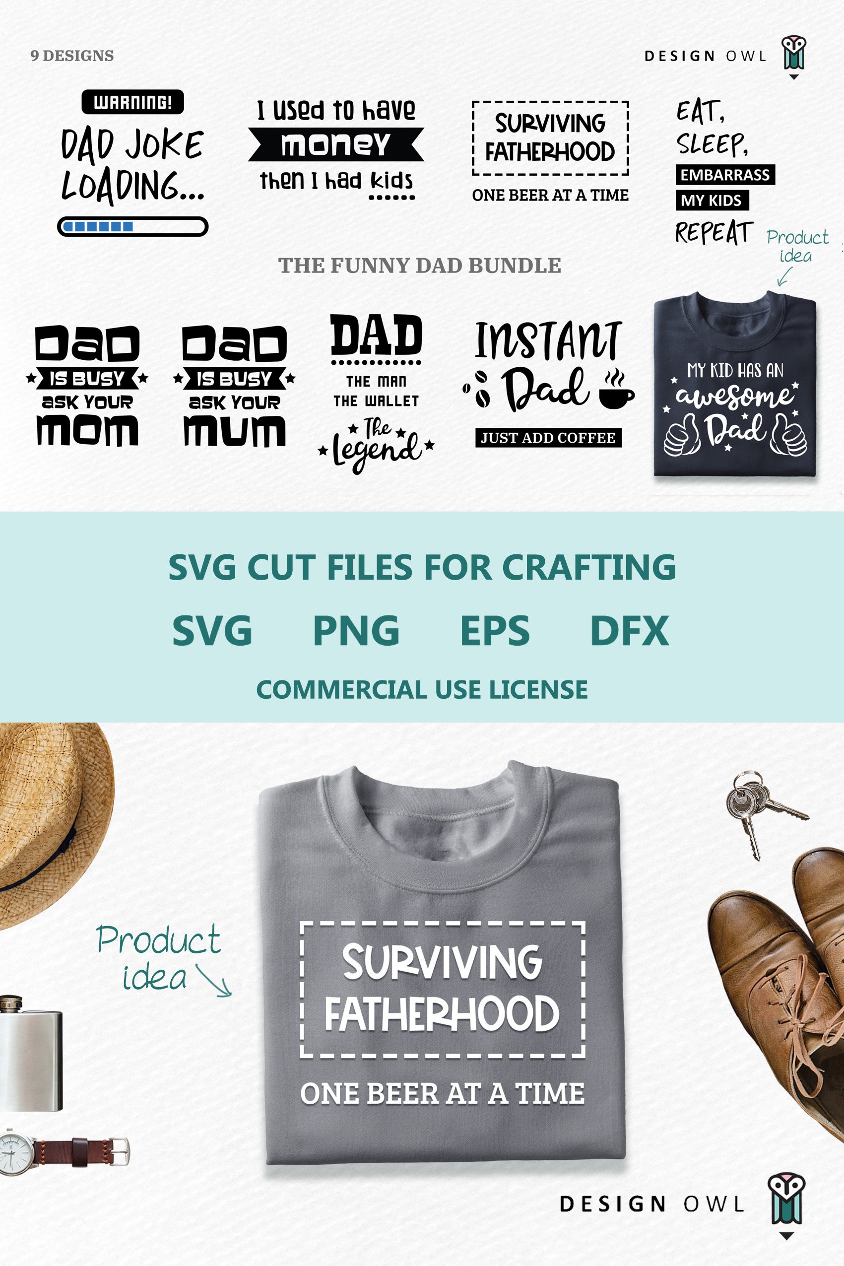 Funny Dad Bundle - Father's Day SVG Files