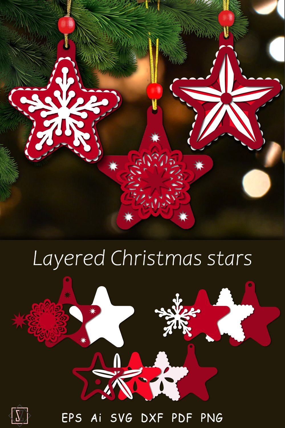 Layered Christmas Ornaments/Star