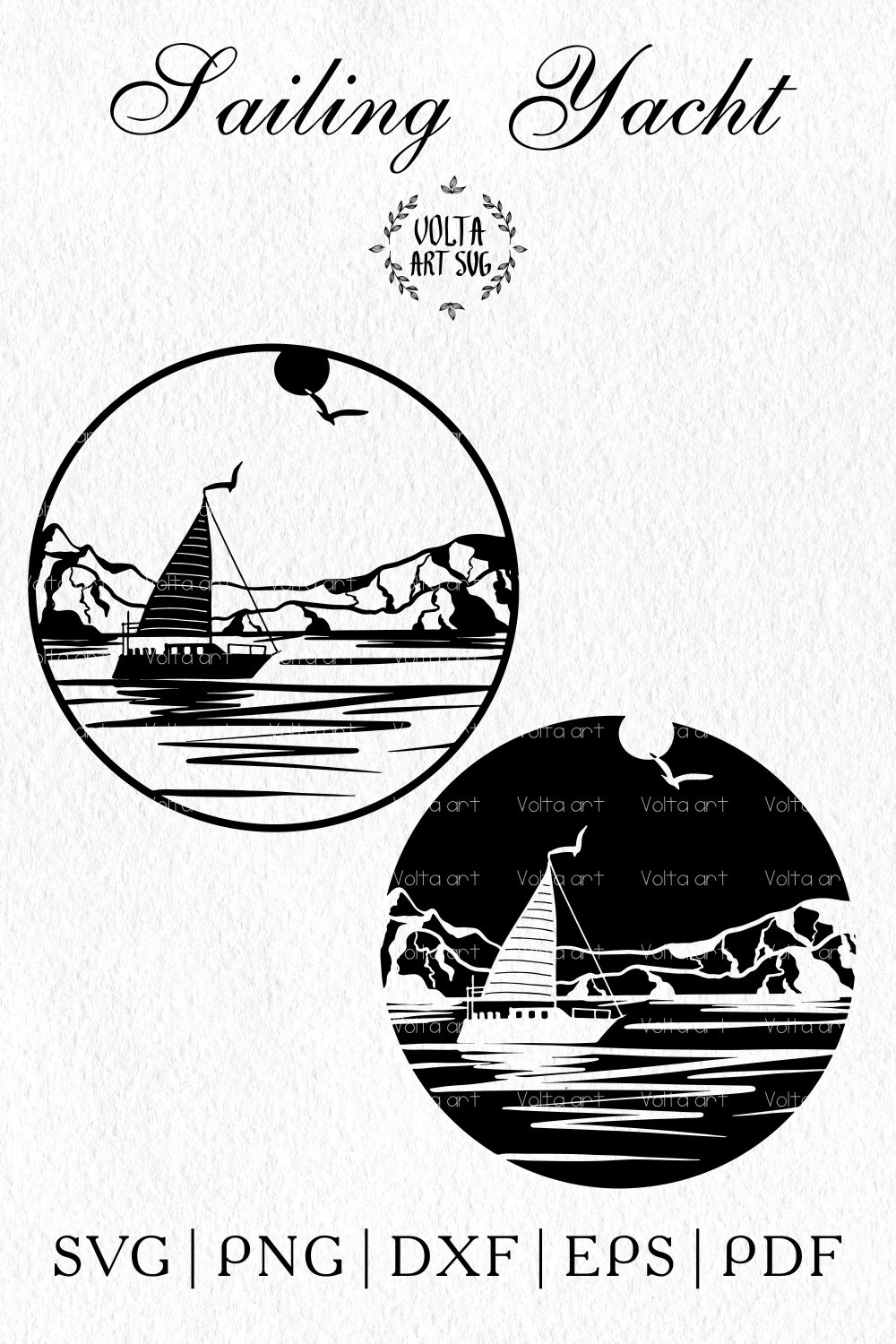 Sailboat svg, Sailboat Monogram svg, Sailing Boat svg, Islan