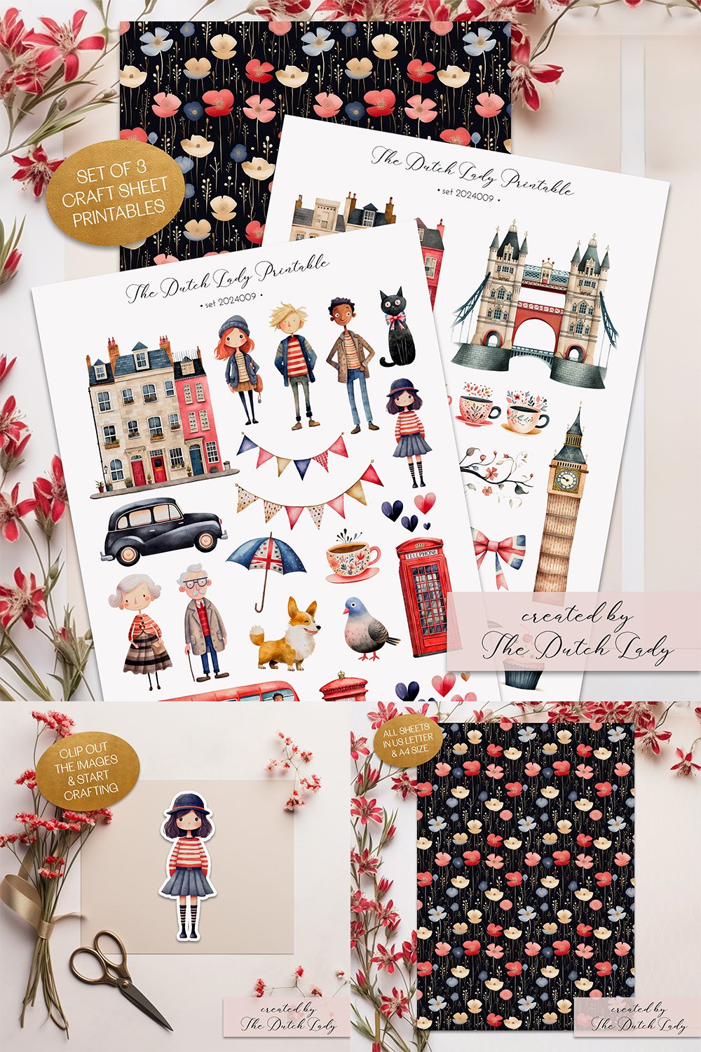 Cute London Craft Sheet Set