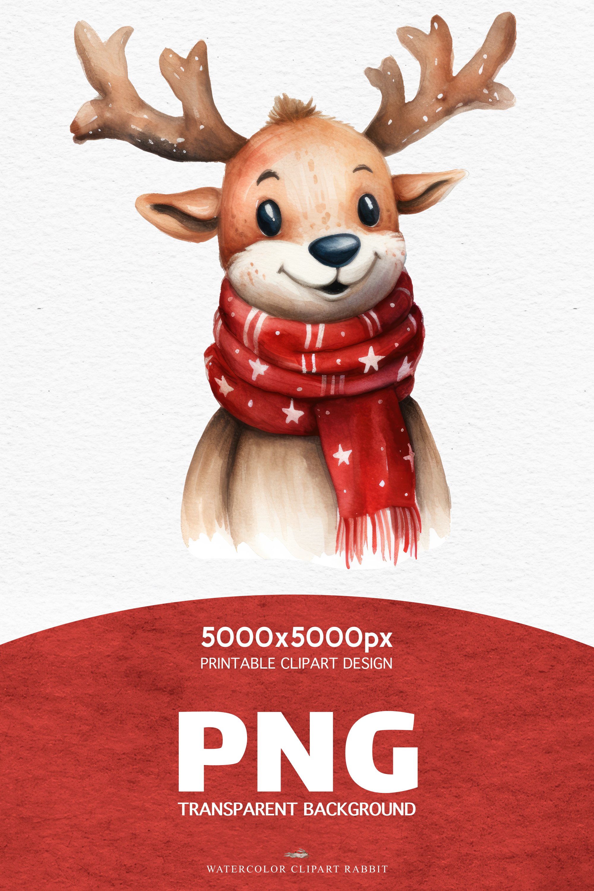 Christmas Reindeer Winter Clipart Farm Animals Santa Deer