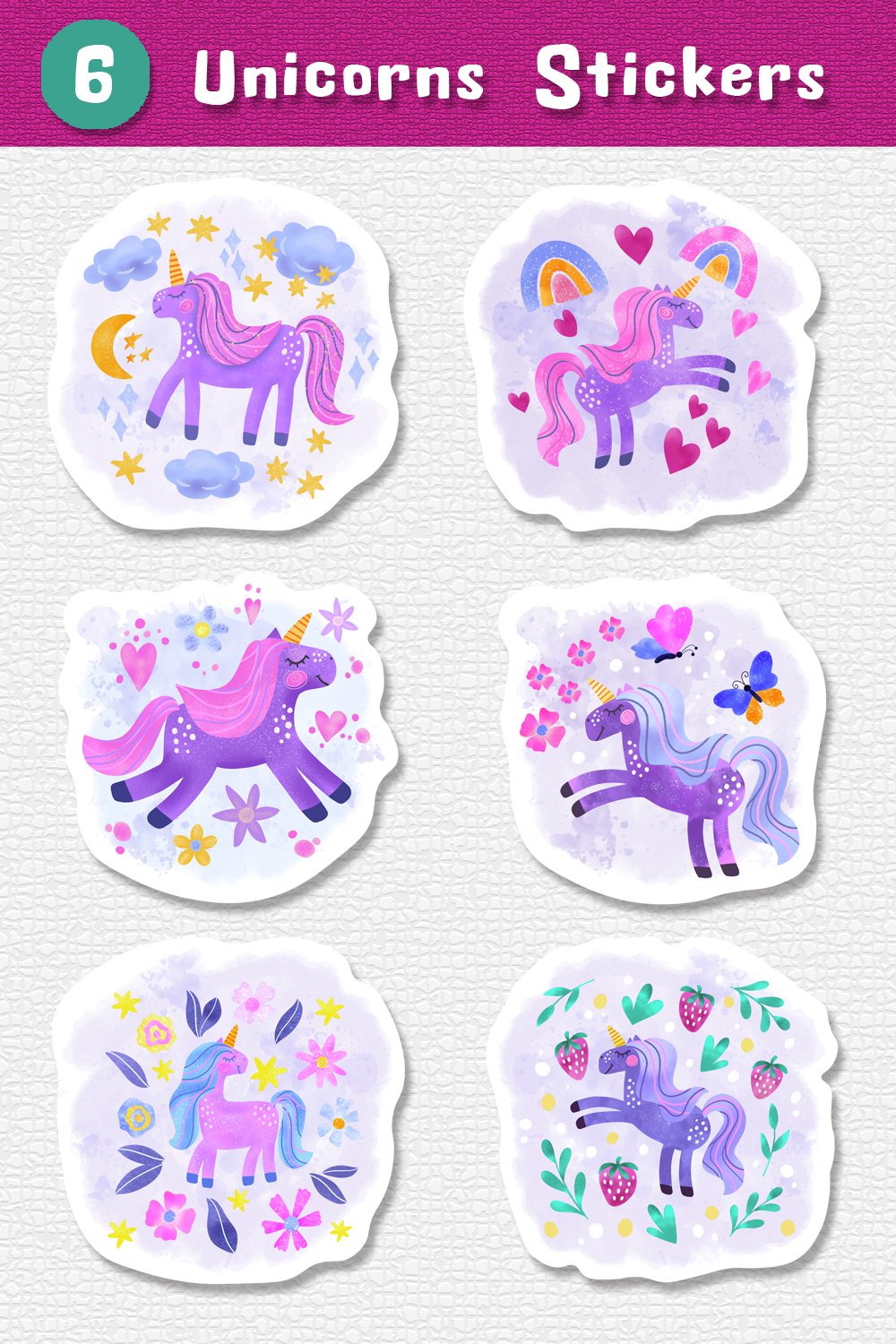 Unicorn Stickers. Printable Stickers