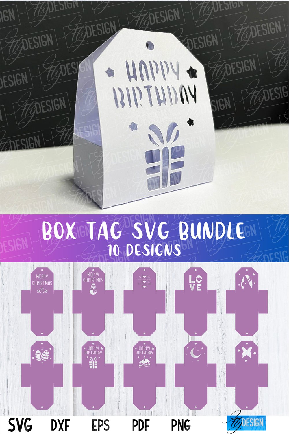 Box Tag SVG Design|Box Tag Papercut Design|Paper Gift Box