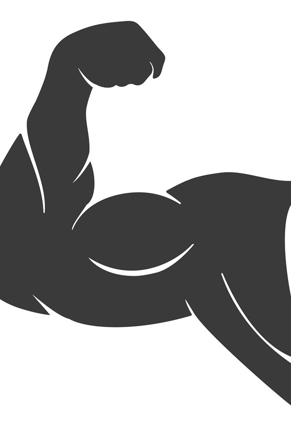 Power muscle arm icon