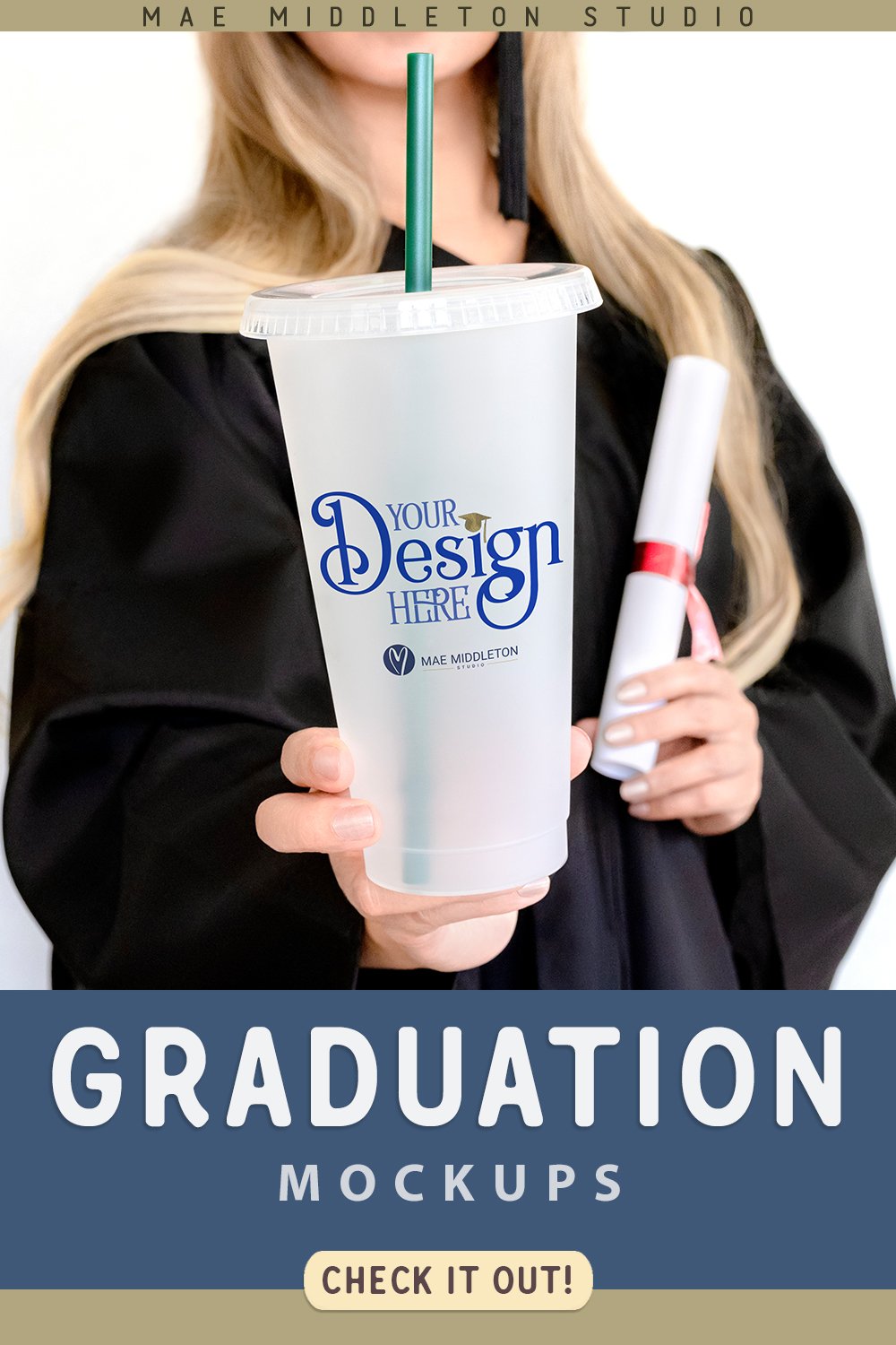 Graduation Mockup | Frosted Tumbler Styled Photo